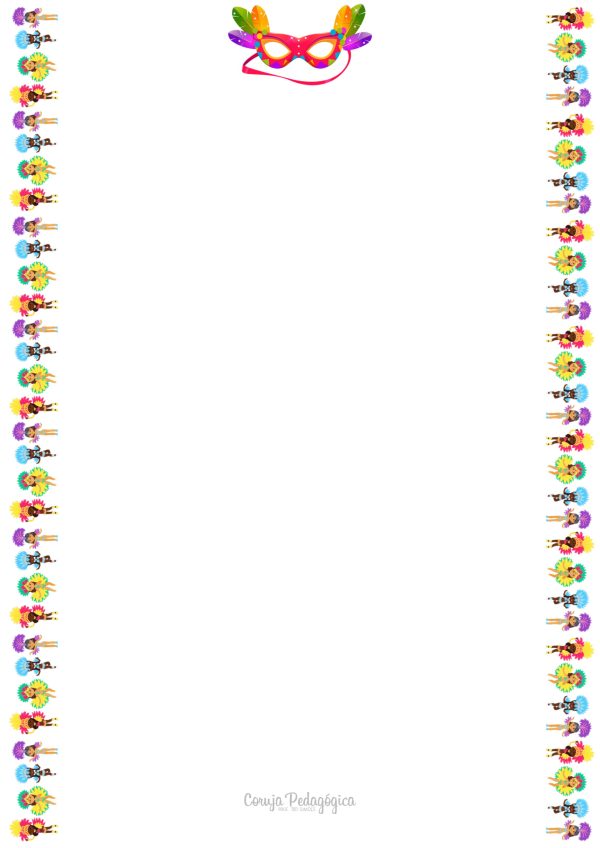 Folhas pautadas diversas com a temática de carnaval parte III - Coruja ...