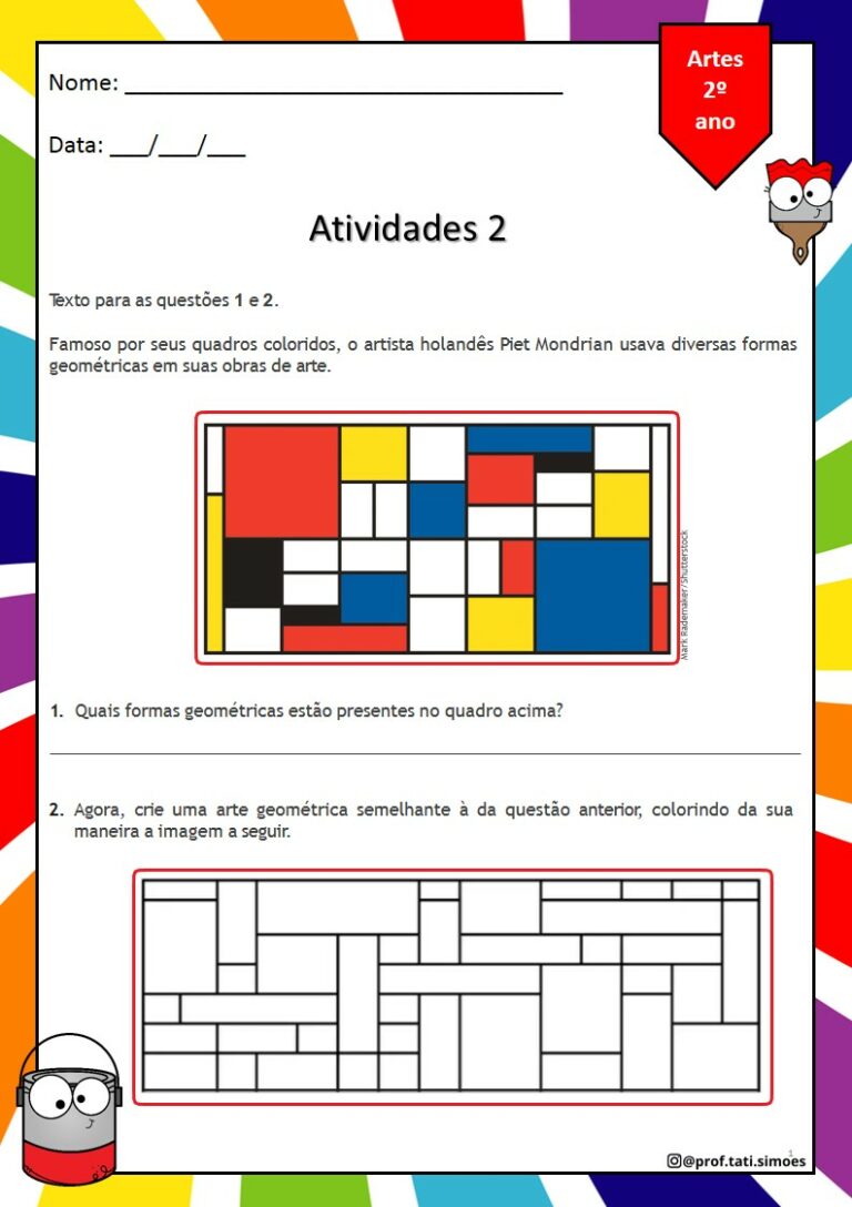 2º ano Artes aula 2 com gabarito - Coruja Pedagógica