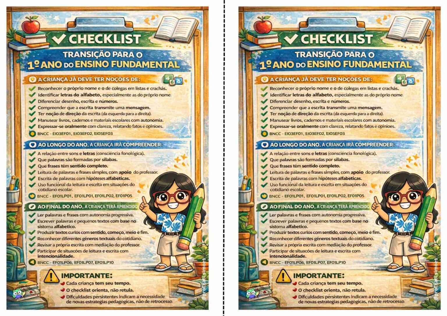 Checklist Volta às Aulas nos Anos Iniciais: Arquivo Gratuito do 1º ao ...