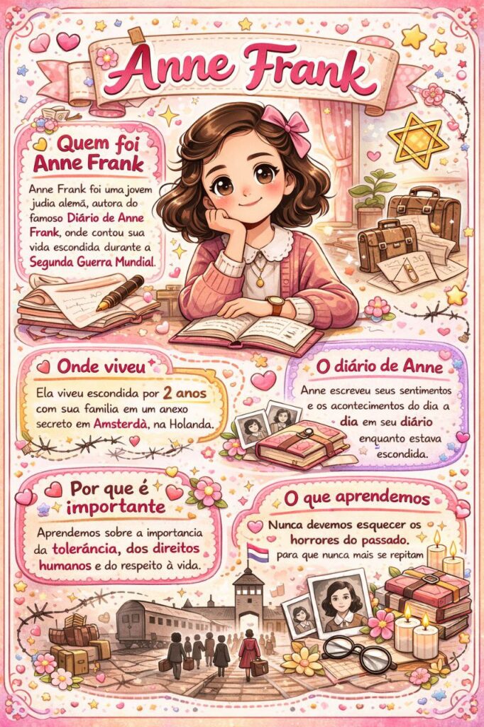 Anne Frank para Crianças: Atividades Educativas e Cartazes Gratuitos ...
